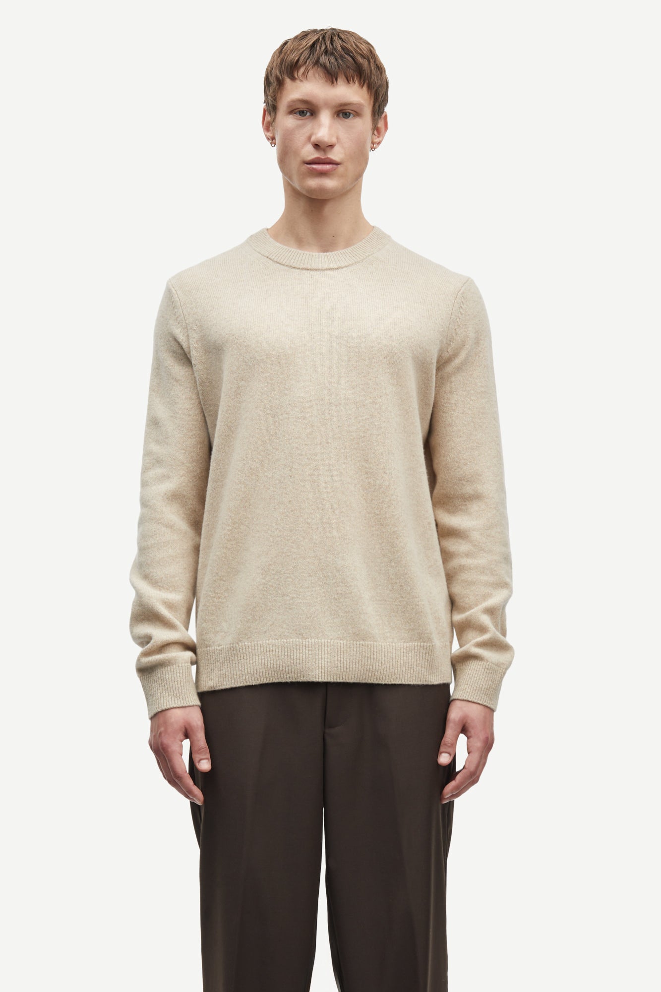 Isak knit sweater in beige – BEYOND STUDIOS