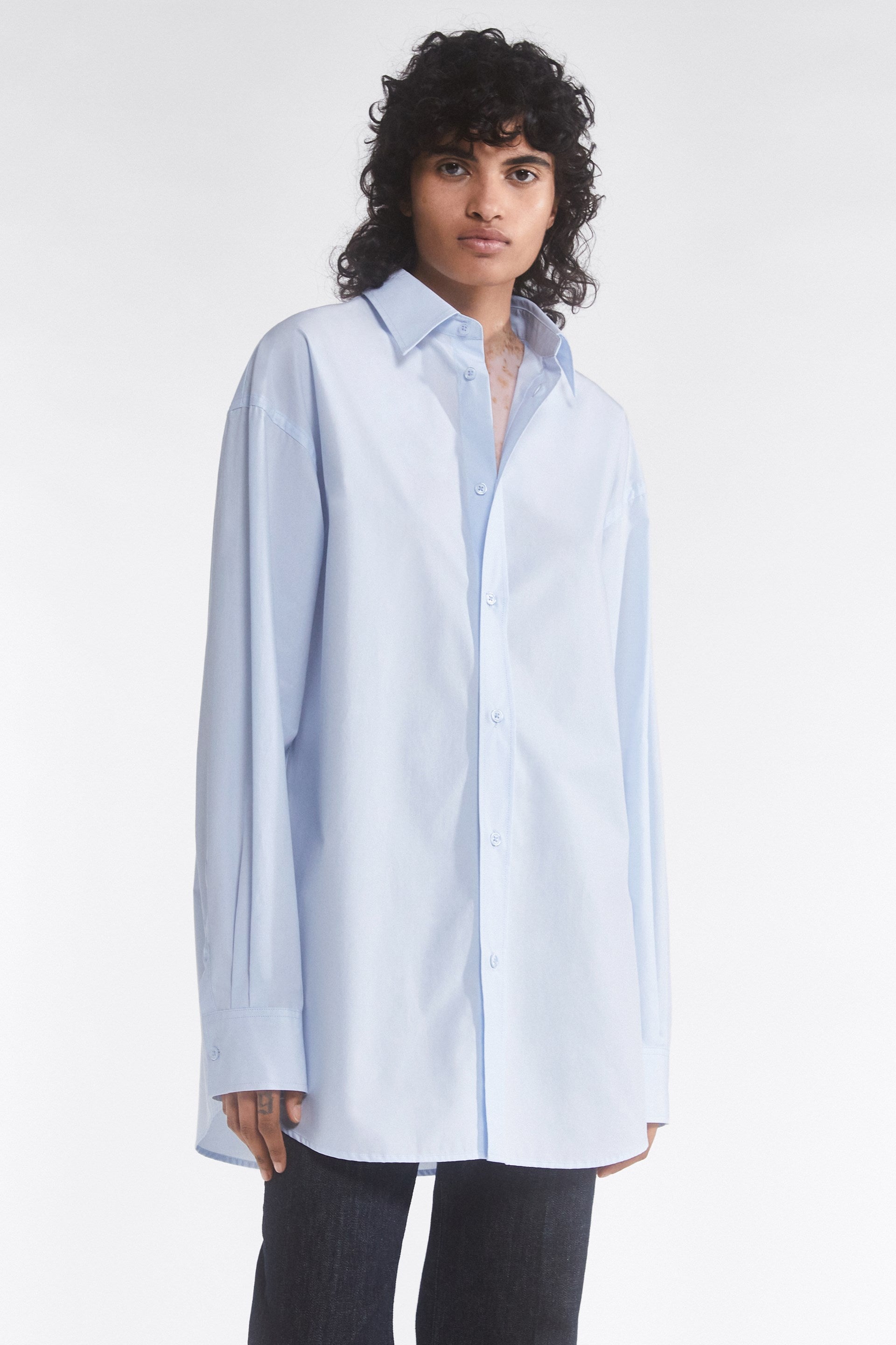 Filippa K Drew shirt - soft blue – BEYOND STUDIOS