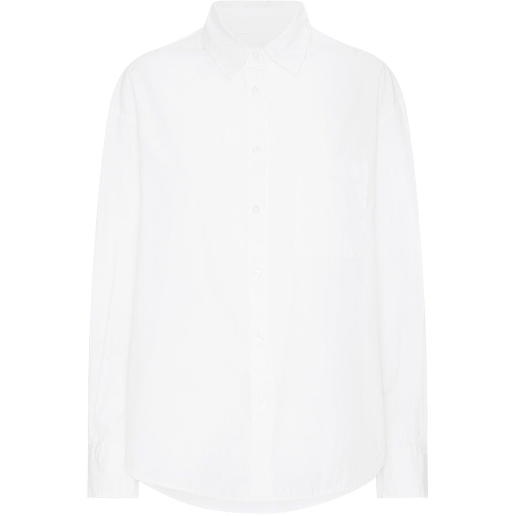 Organic oversized shirt in optical white – BEYOND STUDIOS